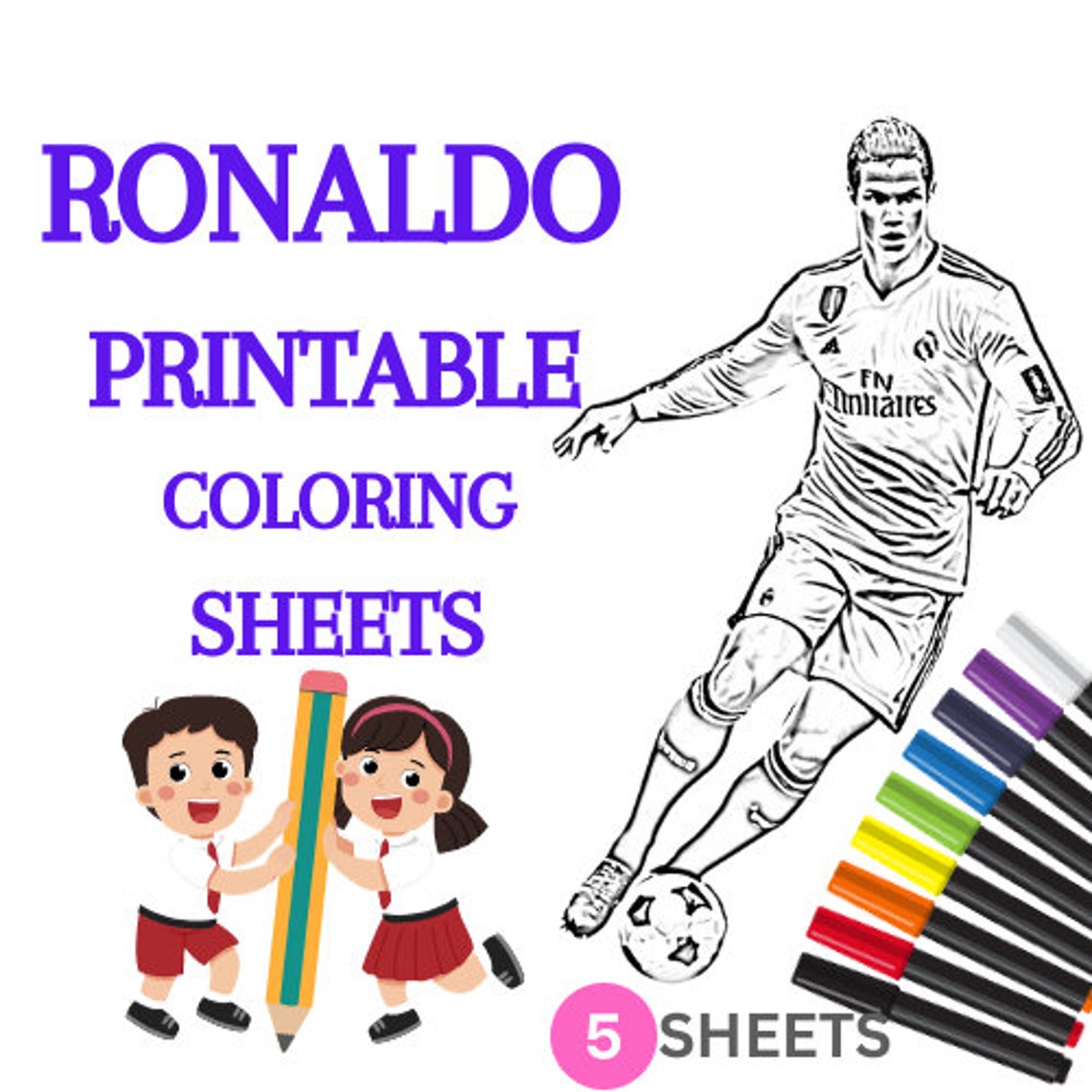 Ronaldo Coloring Pages Football Printables Colouring Pages Christiano ...