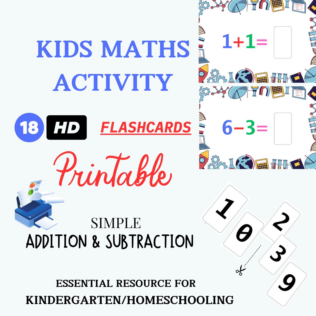 Homeschool Resource MATHS GAMES FLASHCARDS, Kids Maths Activity ...