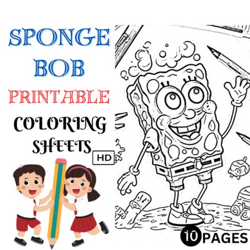 Spongebob Outline Svg - Etsy