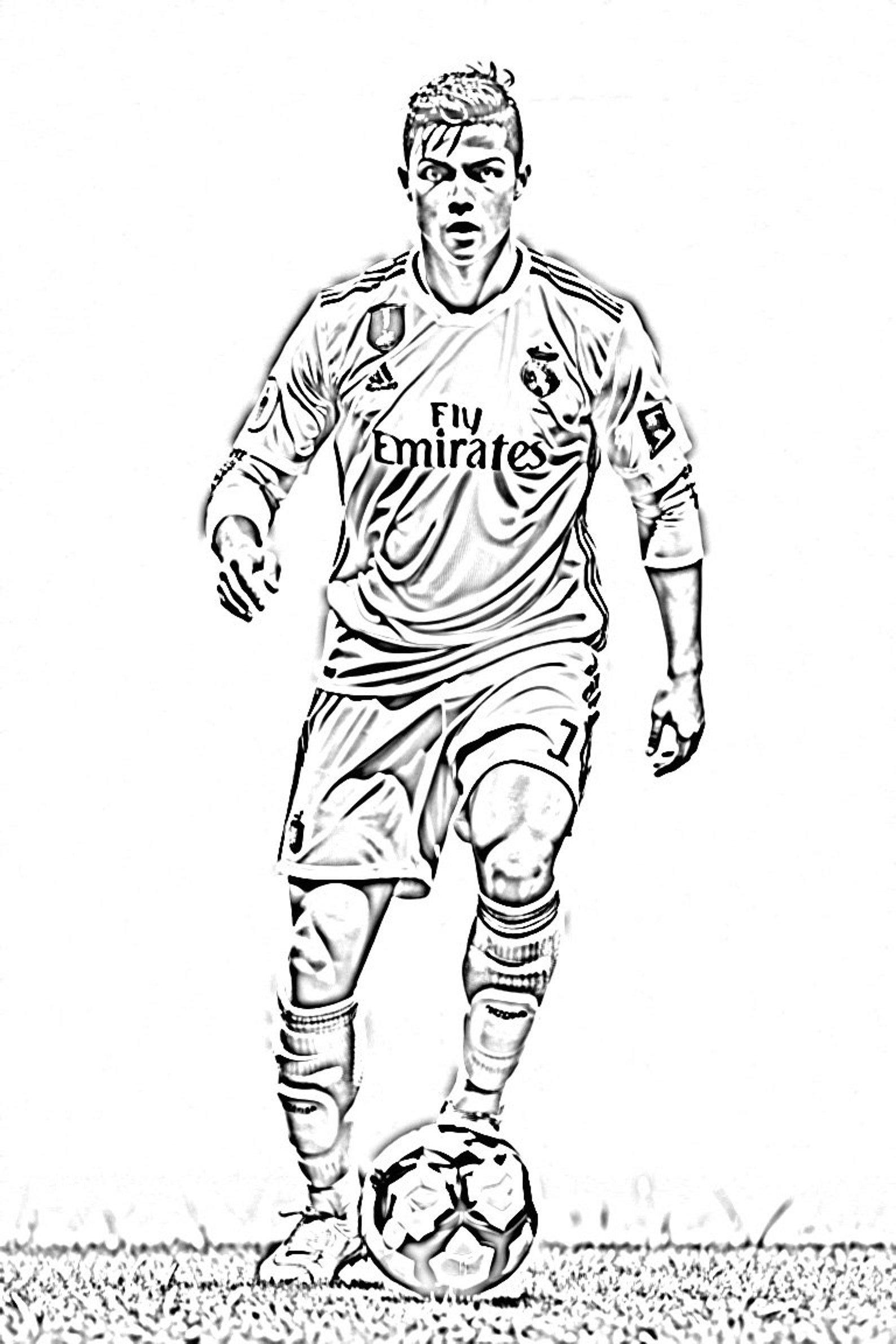 Ronaldo Printable Coloring Pages Book of 5 Unique Pages Soccer Football ...