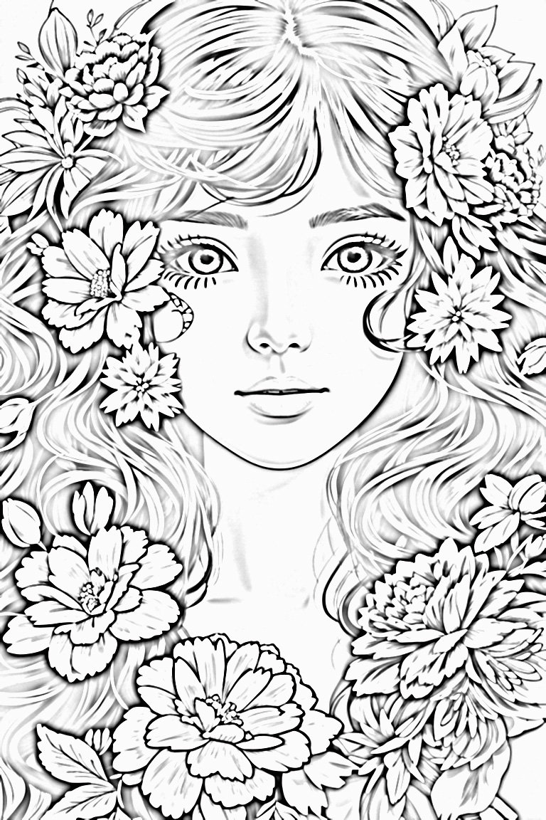 Printable Coloring Pages 12 Year Old Girl Digital Art Book - Etsy
