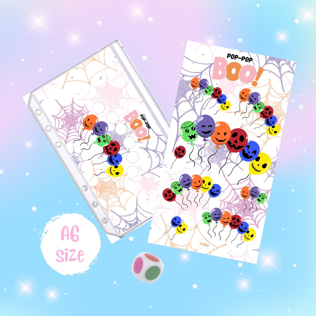 BOO BALLOON CHALLENGE - Savings Challenge - A6 - Budget With Ped - Etsy
