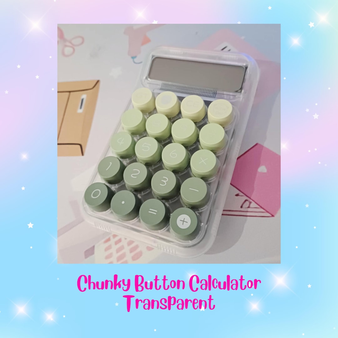 Chunky Button Calculator Transparent | Budgeting | Cash Stuffing ...