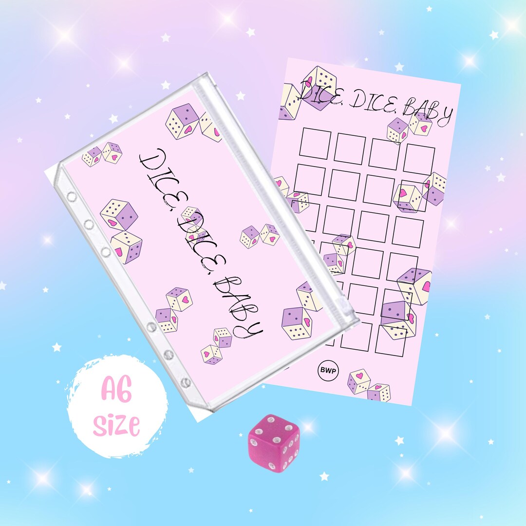 DICE DICE BABY A6 Savings Challenge Hole Punched A6 Zip Wallet Budget ...