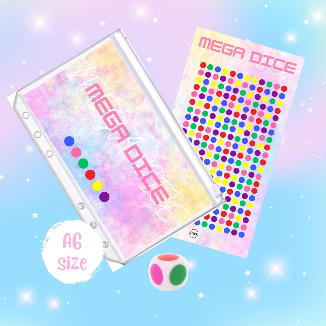 MEGA DICE Savings Challenge -A6 Wallet Insert - Budget With Ped - Etsy