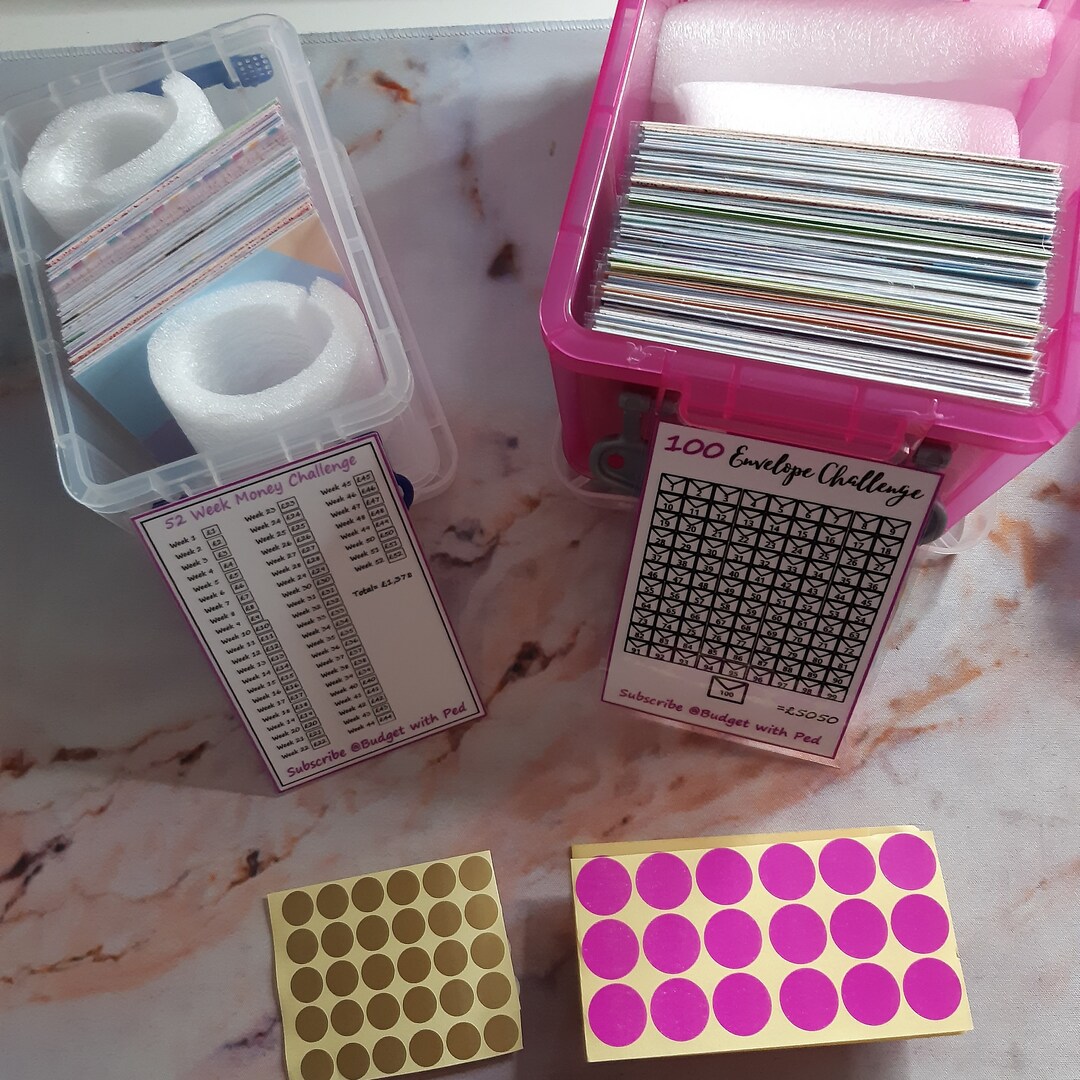 52 Week Challenge Box Set / 100 Envelope Challenge Box Set - Etsy