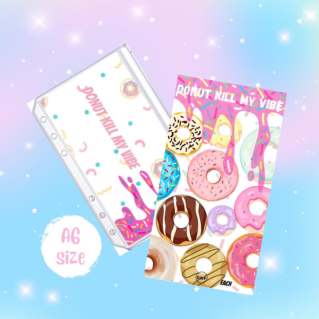 DONUT KILL My VIBE Savings Challenge -A6 Wallet Insert - Budget With ...