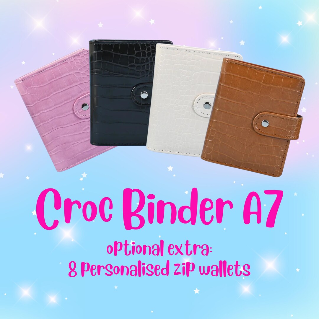 A7 Croc Binder | Personalized | Cash Envelopes | Budget With Ped - Etsy
