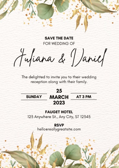 Wedding Invitation Editable File - Etsy