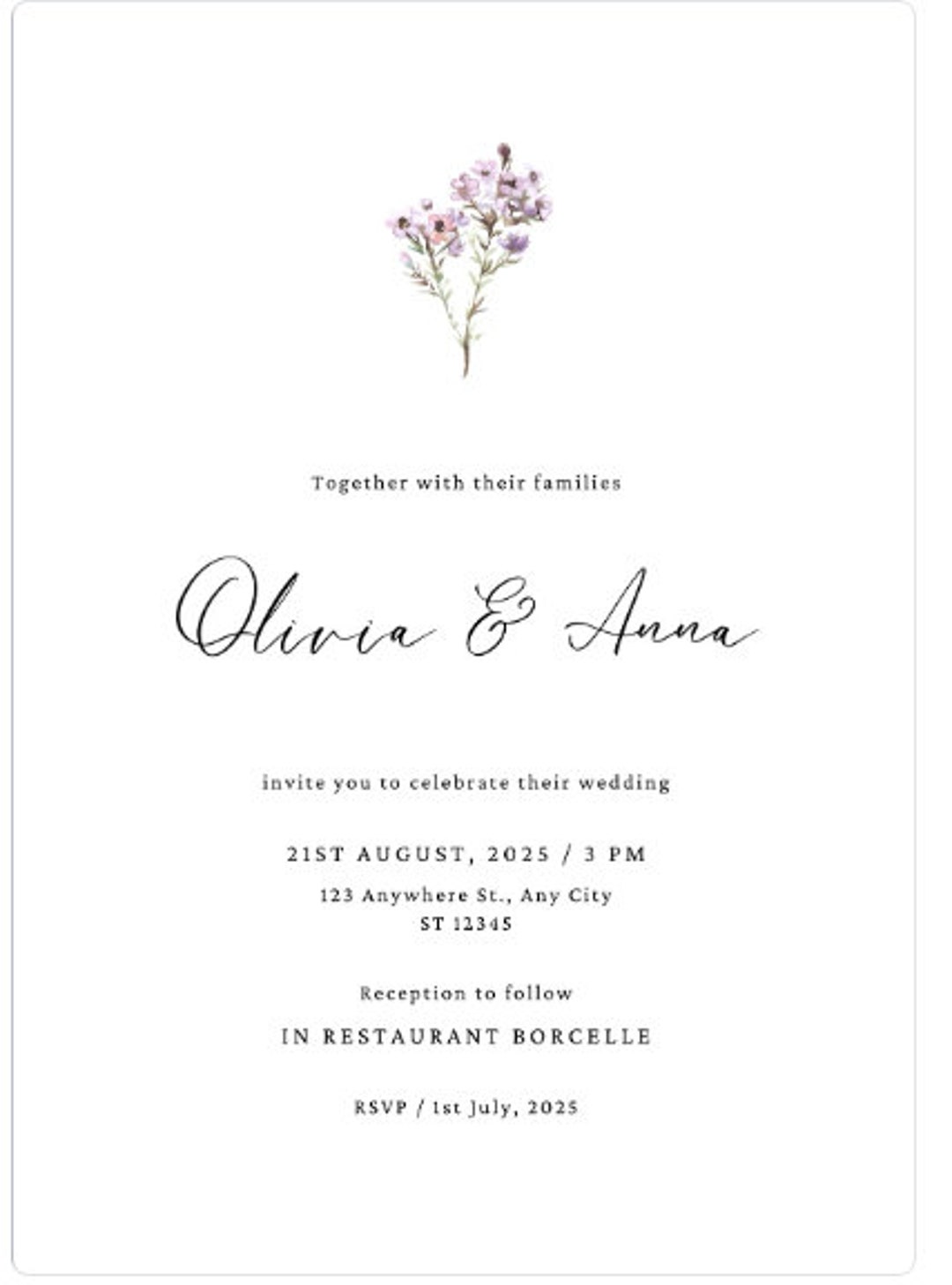 Minimal Wedding Invites Minimalist Wedding Invite Suite, Modern Invite ...