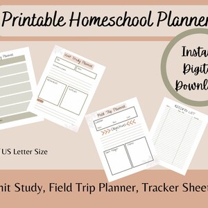 Printable Homeschool Planner Bundle- School Organizer- Undated Lesson ...