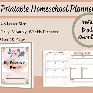 Printable Homeschool Planner Bundle- School Organizer- Undated Lesson ...