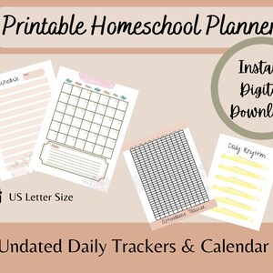 Printable Homeschool Planner Bundle- School Organizer- Undated Lesson ...