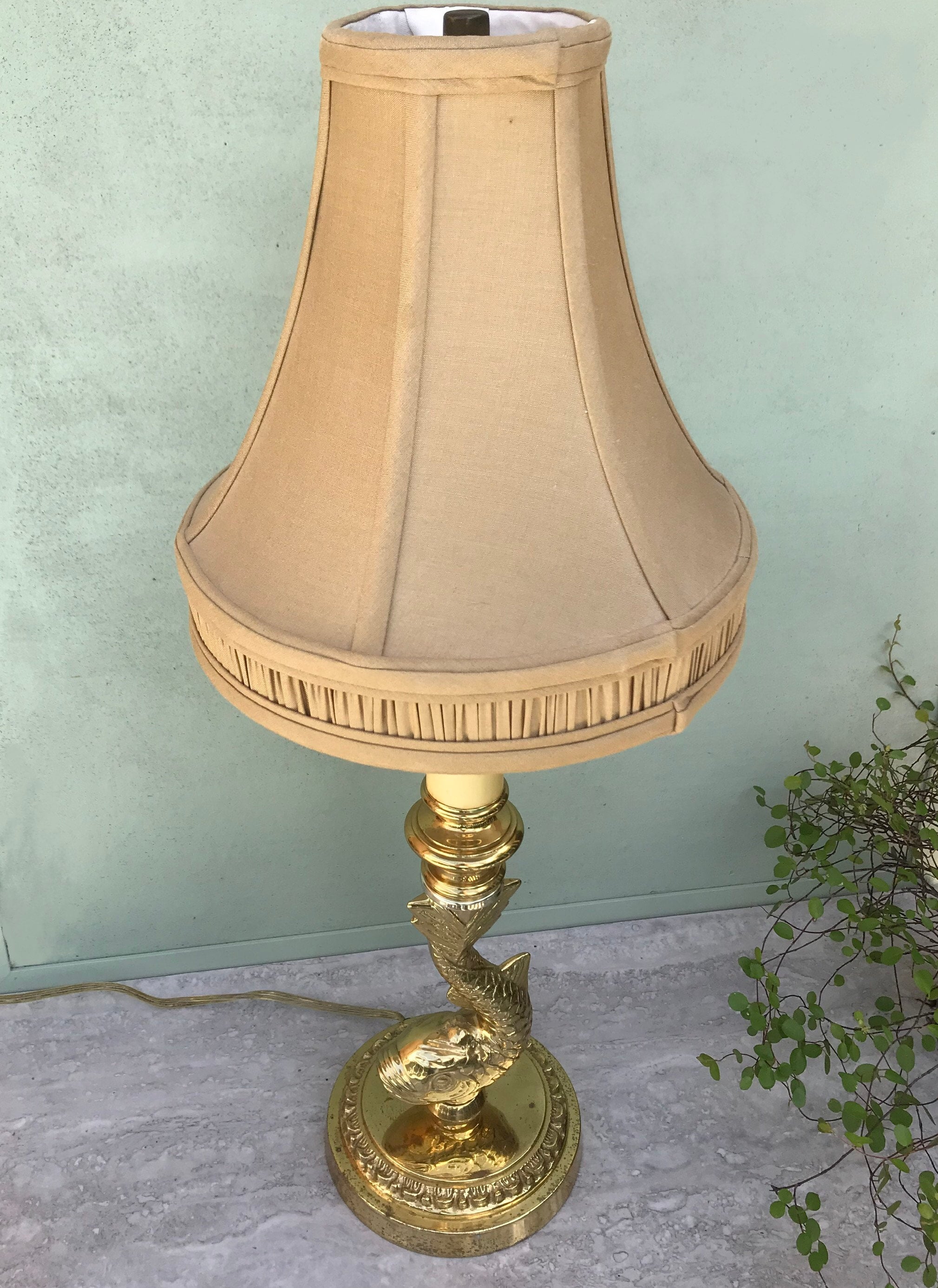 Beautiful Vintage Koi Fish Buffet Lamp. Brass. Lefton. Working. - Etsy