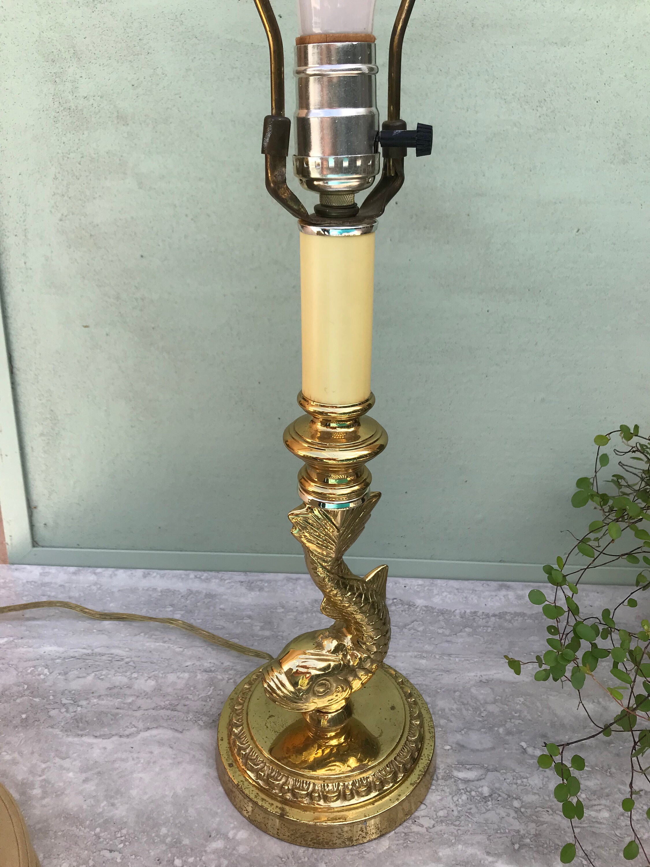 Beautiful Vintage Koi Fish Buffet Lamp. Brass. Lefton. Working. - Etsy