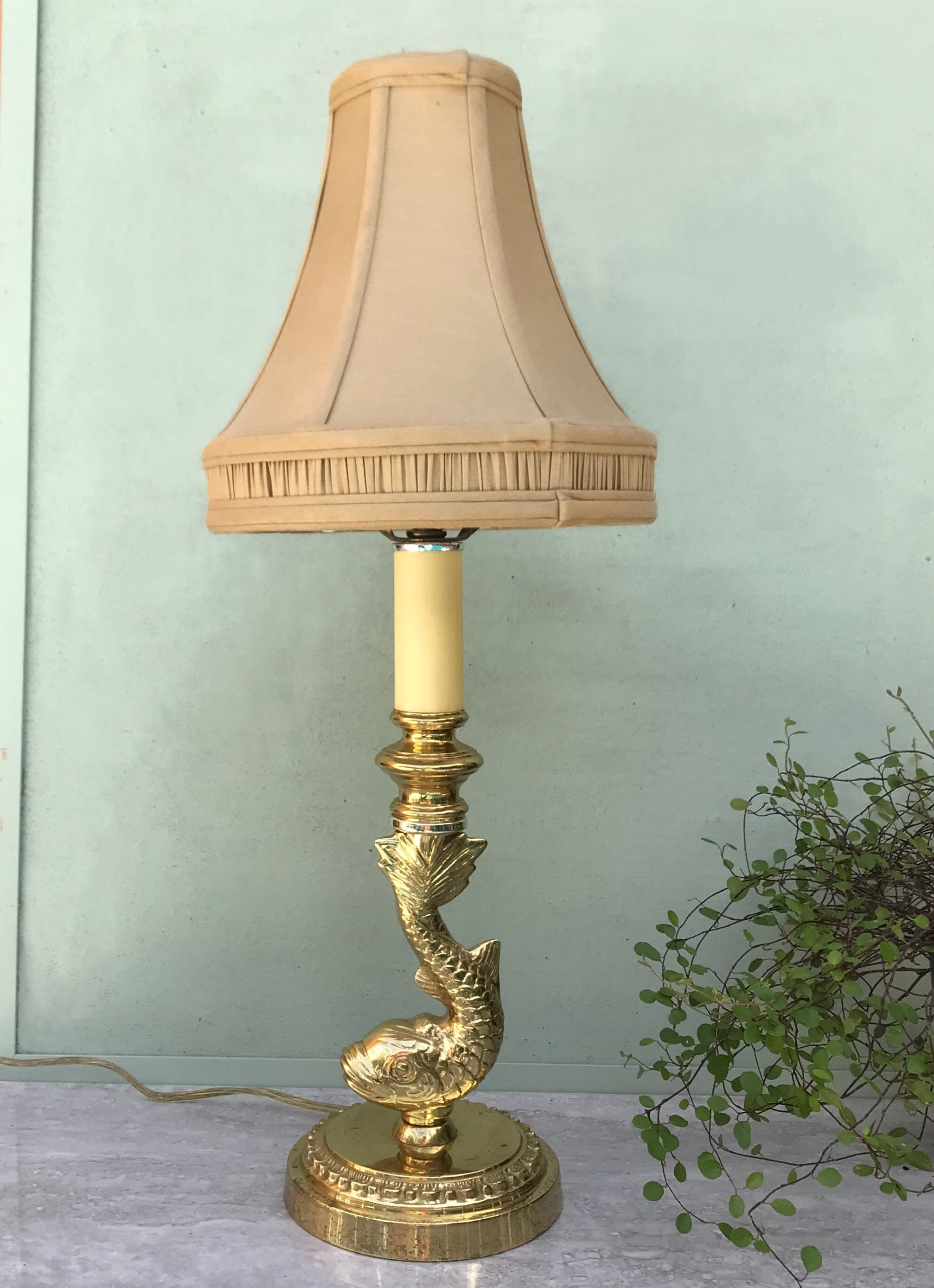 Beautiful Vintage Koi Fish Buffet Lamp. Brass. Lefton. Working. - Etsy