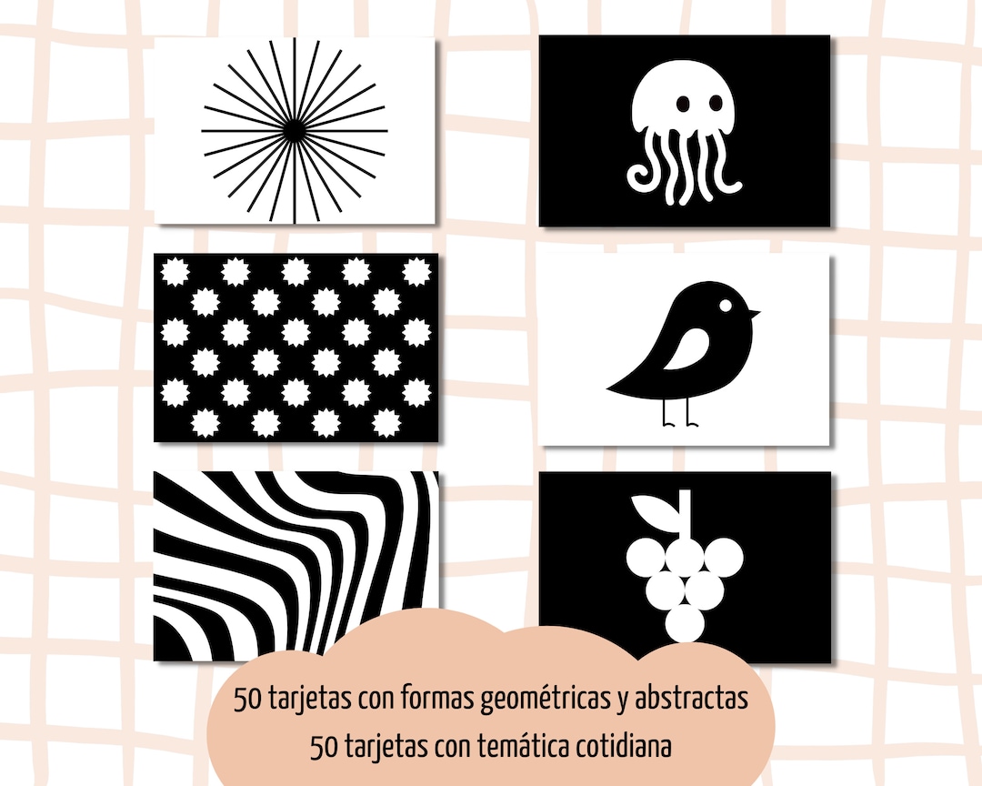 100 Sensory Cards for Babies. High Contrast Printable. 0-6 Months Baby ...