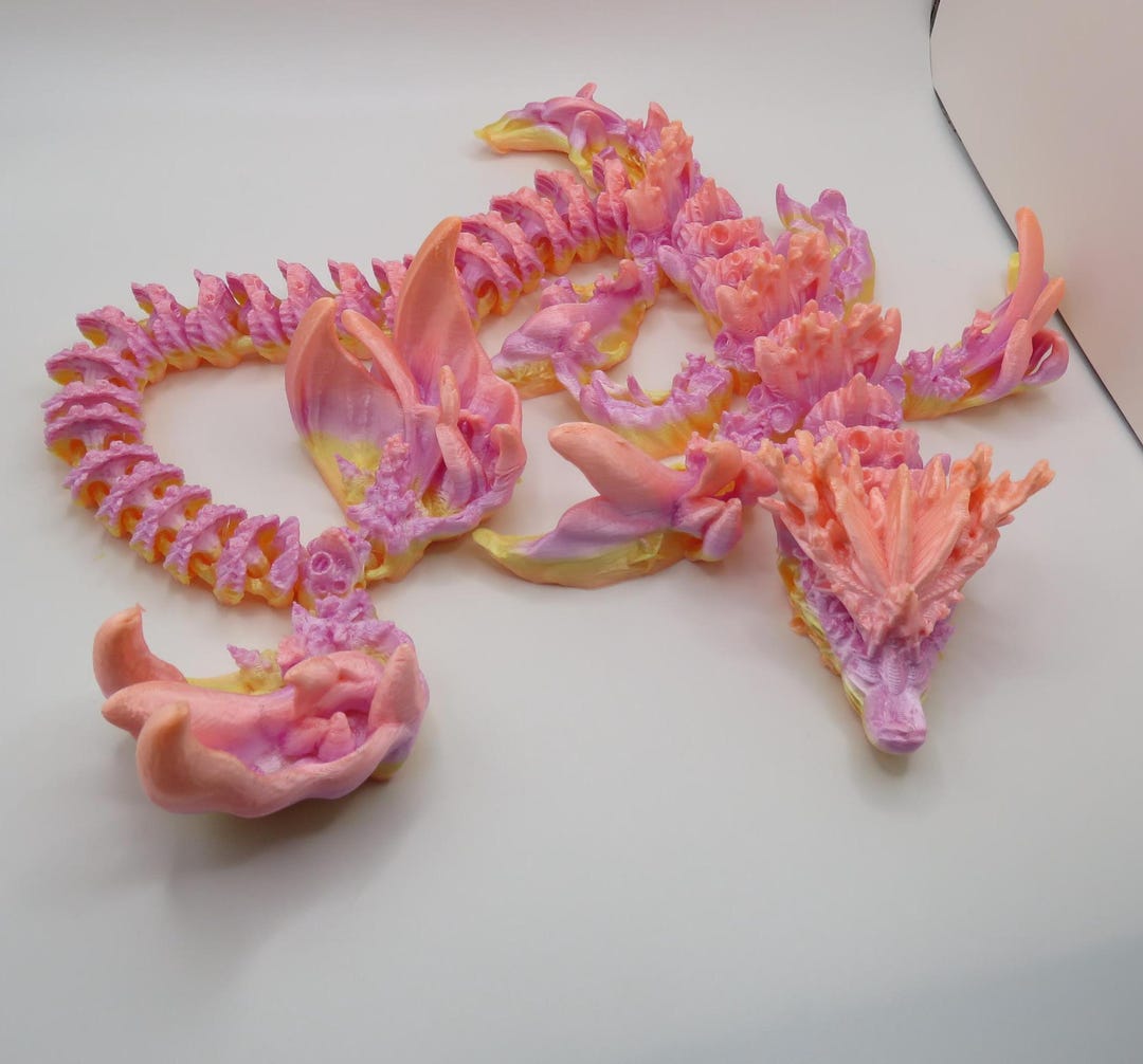 Coral Reef Dragon, 3D Print Figurine, Dragon Toy, Bookshelf Decor ...