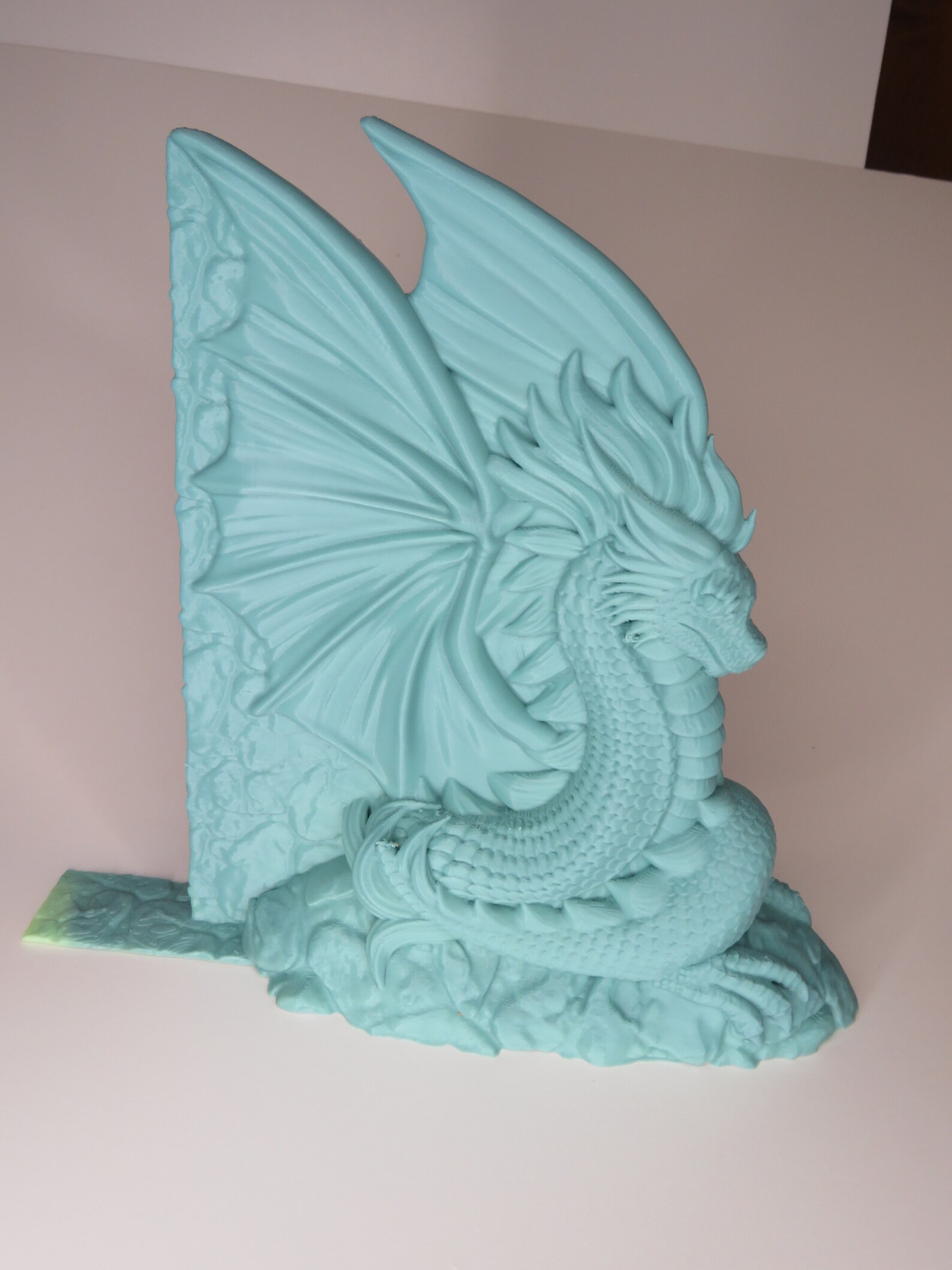 Dragon Book Ends, Fantasy, 3D Printed Dragon Bookends, Slide Under Book ...