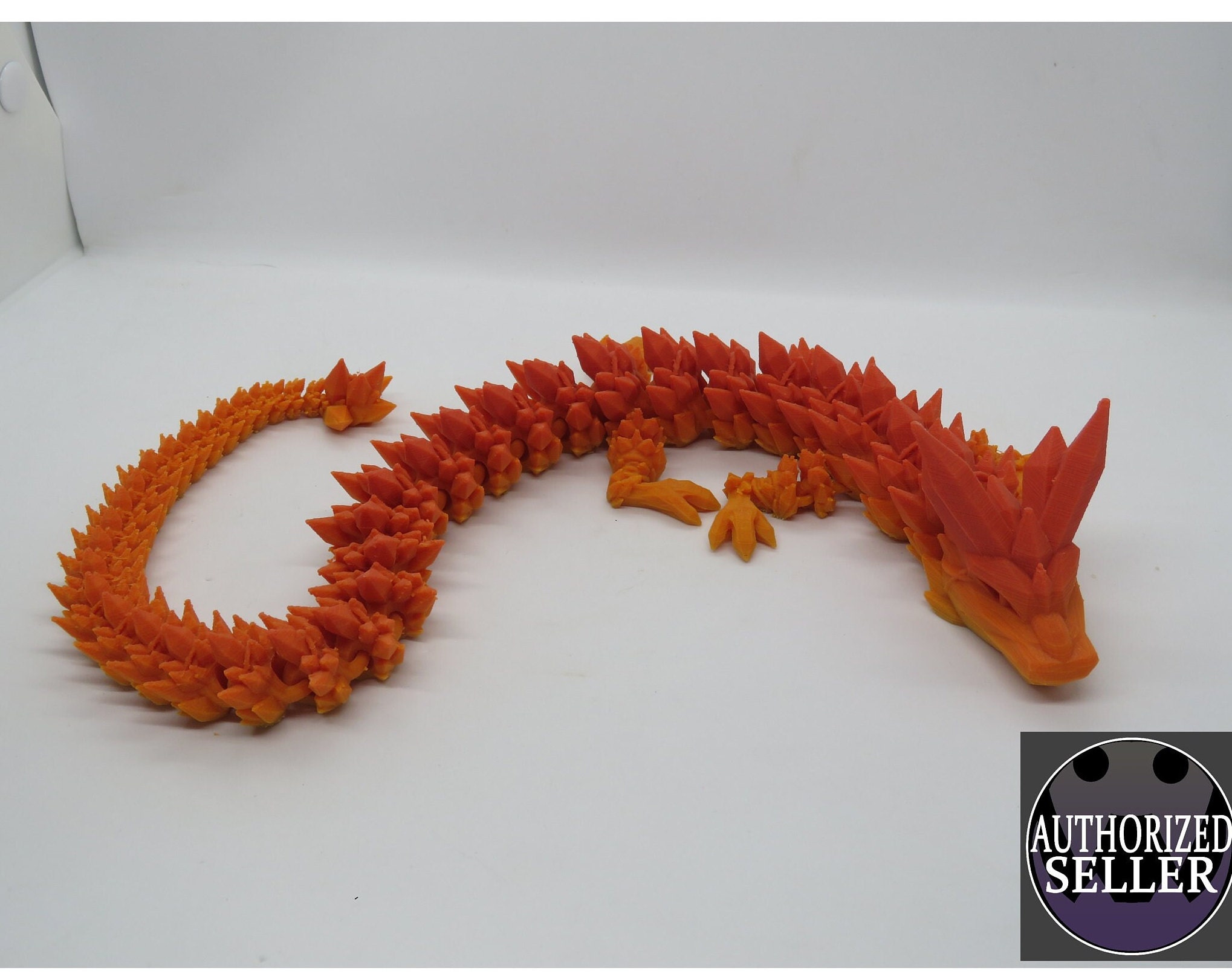Articulated Crystal Dragon, 3D Print Figurine, Dragon Toy, Bookshelf ...
