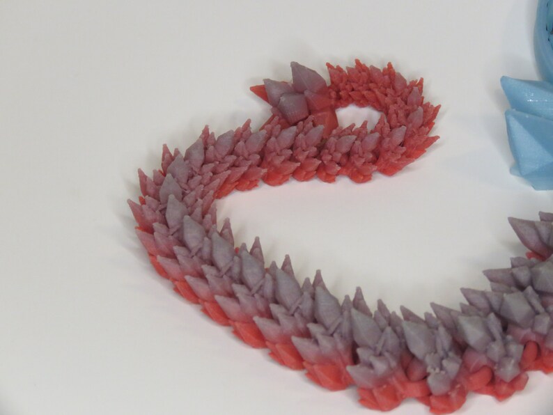 Articulated Crystal Dragon, 3D Print Figurine, Dragon Toy, Bookshelf ...