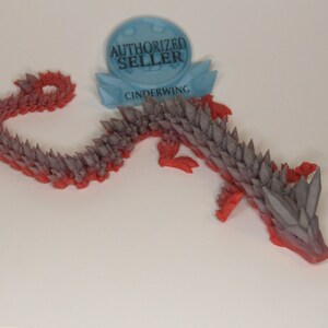 Articulated Crystal Dragon, 3D Print Figurine, Dragon Toy, Bookshelf ...