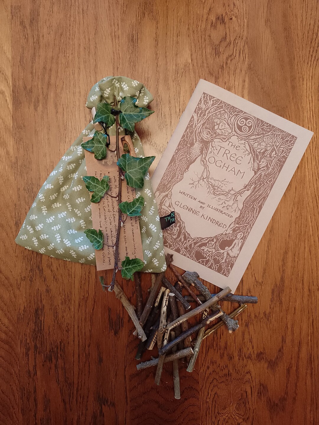 Ogham Sticks for Divination, Full Set of Twenty, Lined Cotton ...