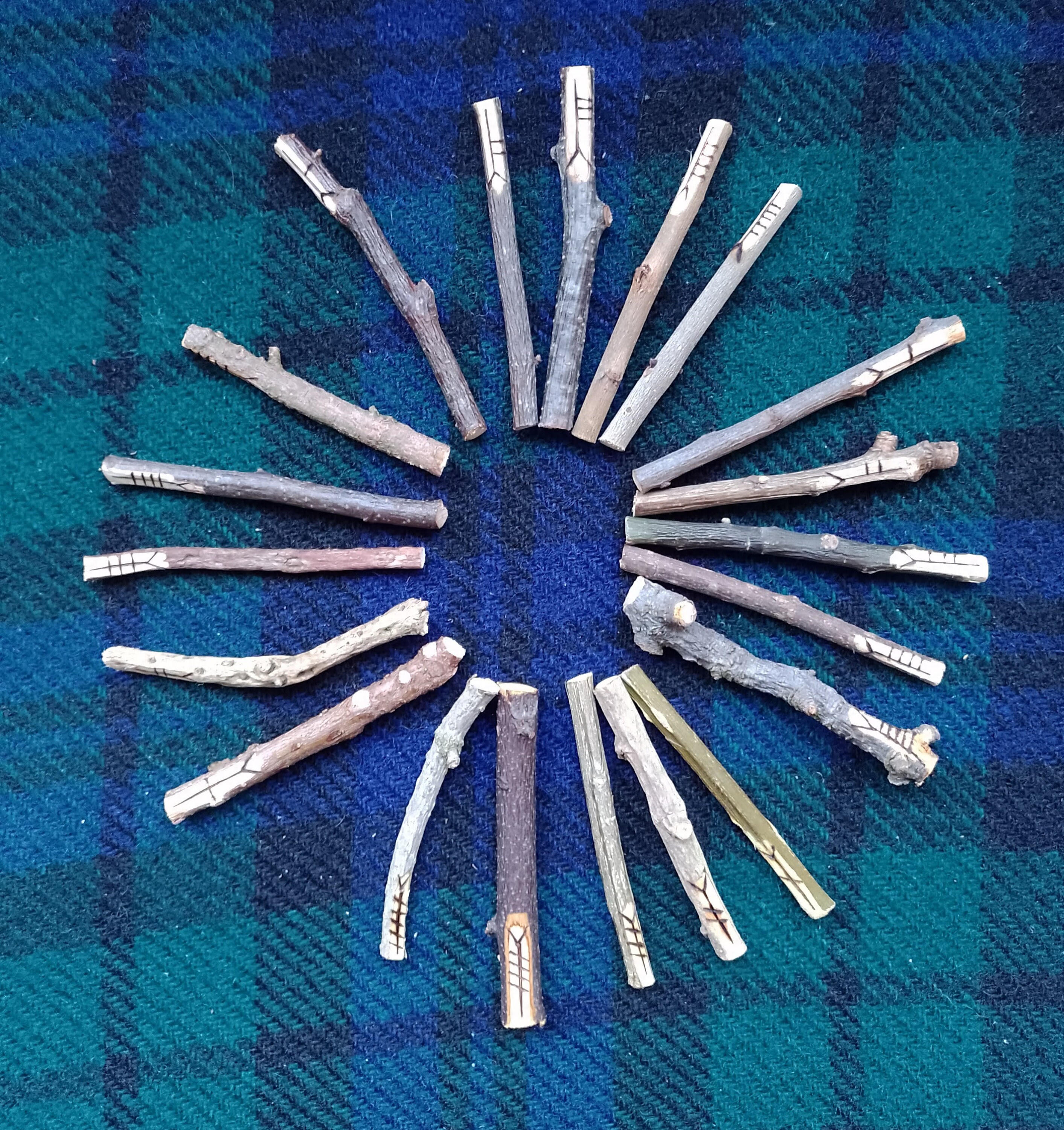 Ogham Sticks for Divination Full Set of Twentylined Cotton - Etsy UK