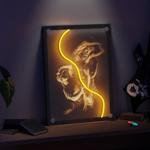 Greek Statue Decor, Roman Sculpture Art, Wooden Led Wall Sign, Greek ...