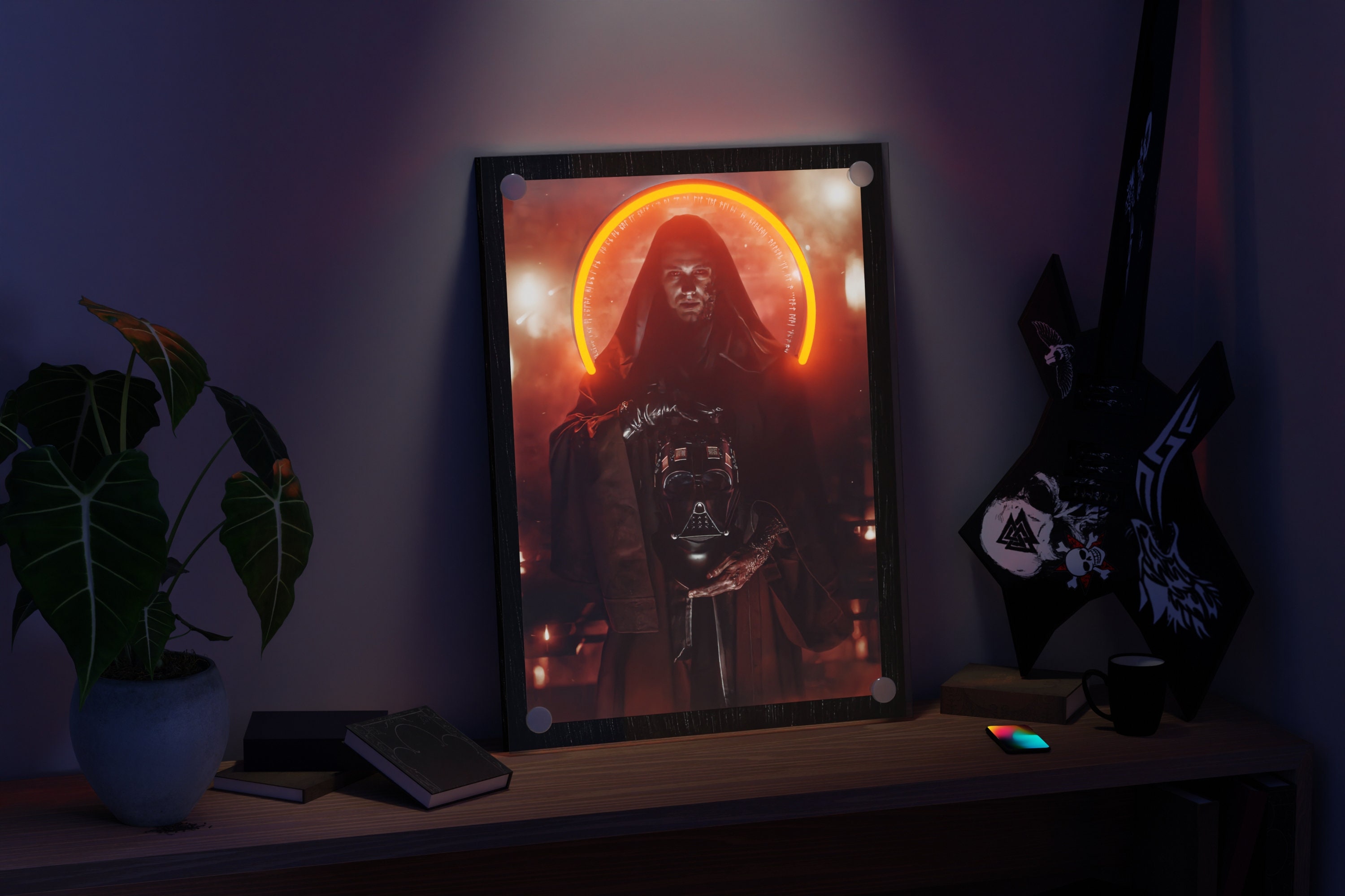 Anakin Skywalker Wall Art, Star Wars Neon Sign, Obi-wan Kenobi Series ...