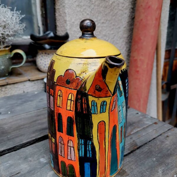 Yellow Teapot - Etsy