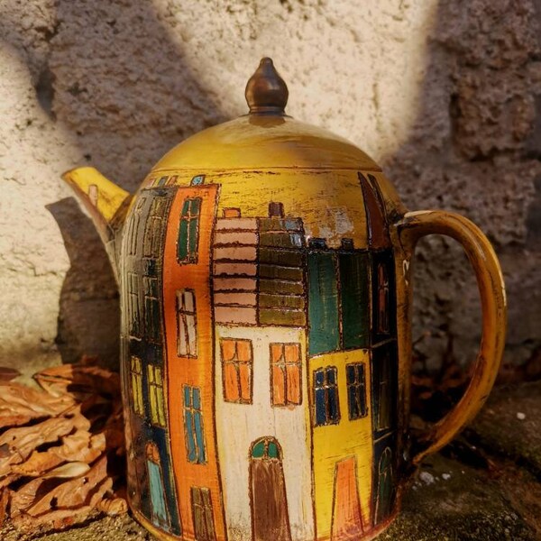 Yellow Teapot - Etsy