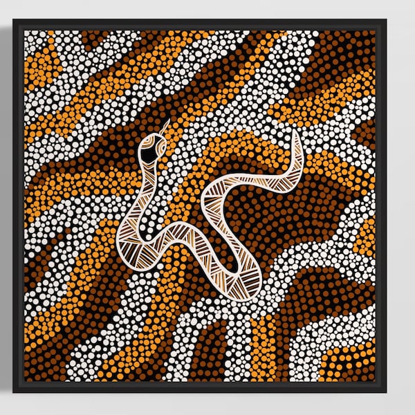 Aboriginal Snake Art - Etsy Australia
