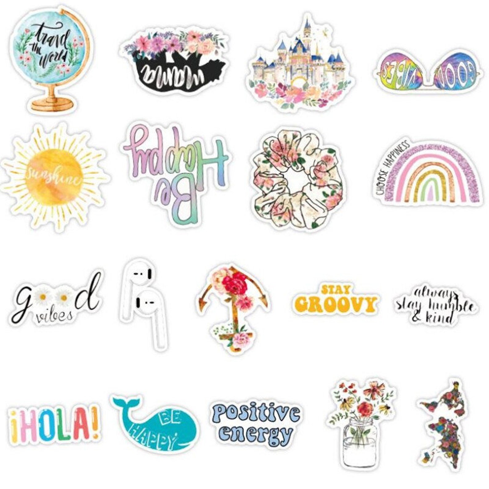 Good Vibes Stickers Laptop Aesthetic Stickers Kids Sticker - Etsy