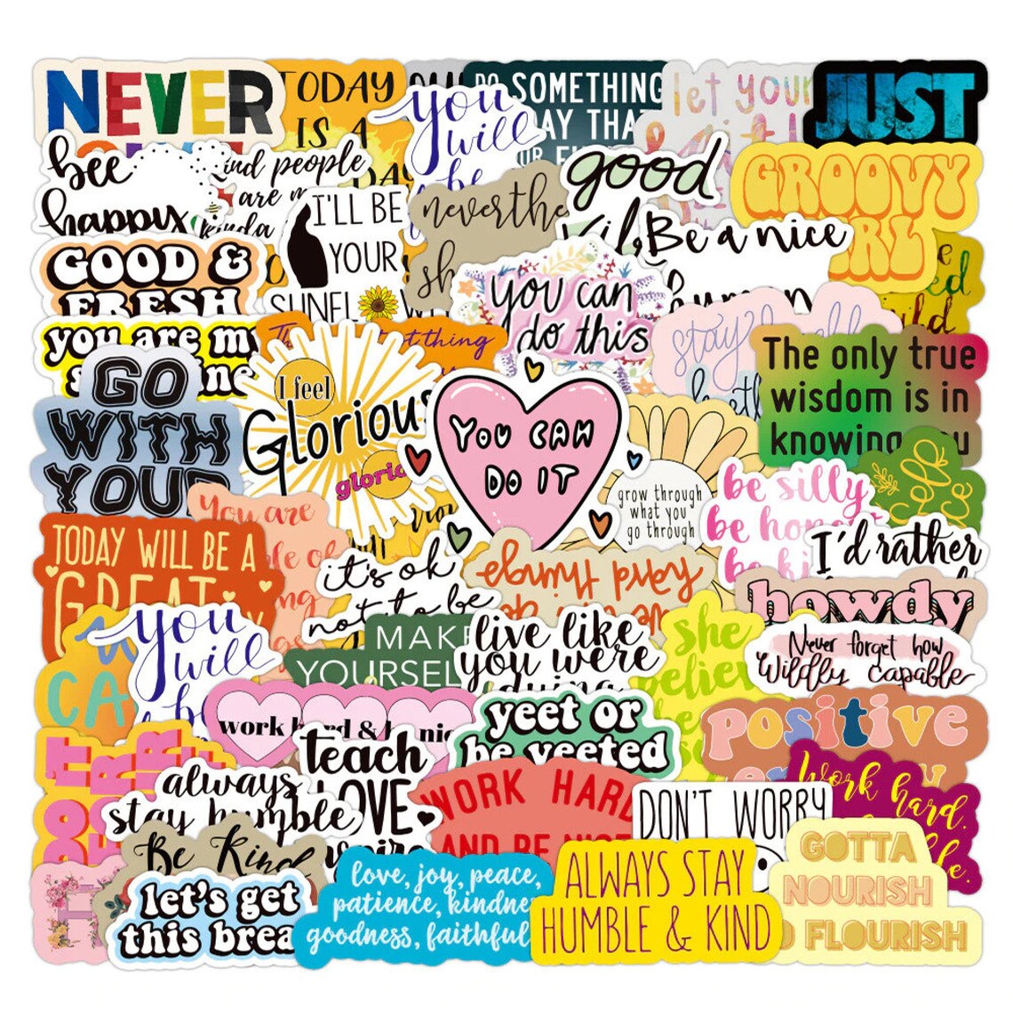 Motivational Phrases Stickers Phrases Stickers Planner | Etsy