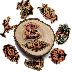 Retro Old School Tattoo Style Stickers, Laptop Stickers, Vinyl Stickers ...