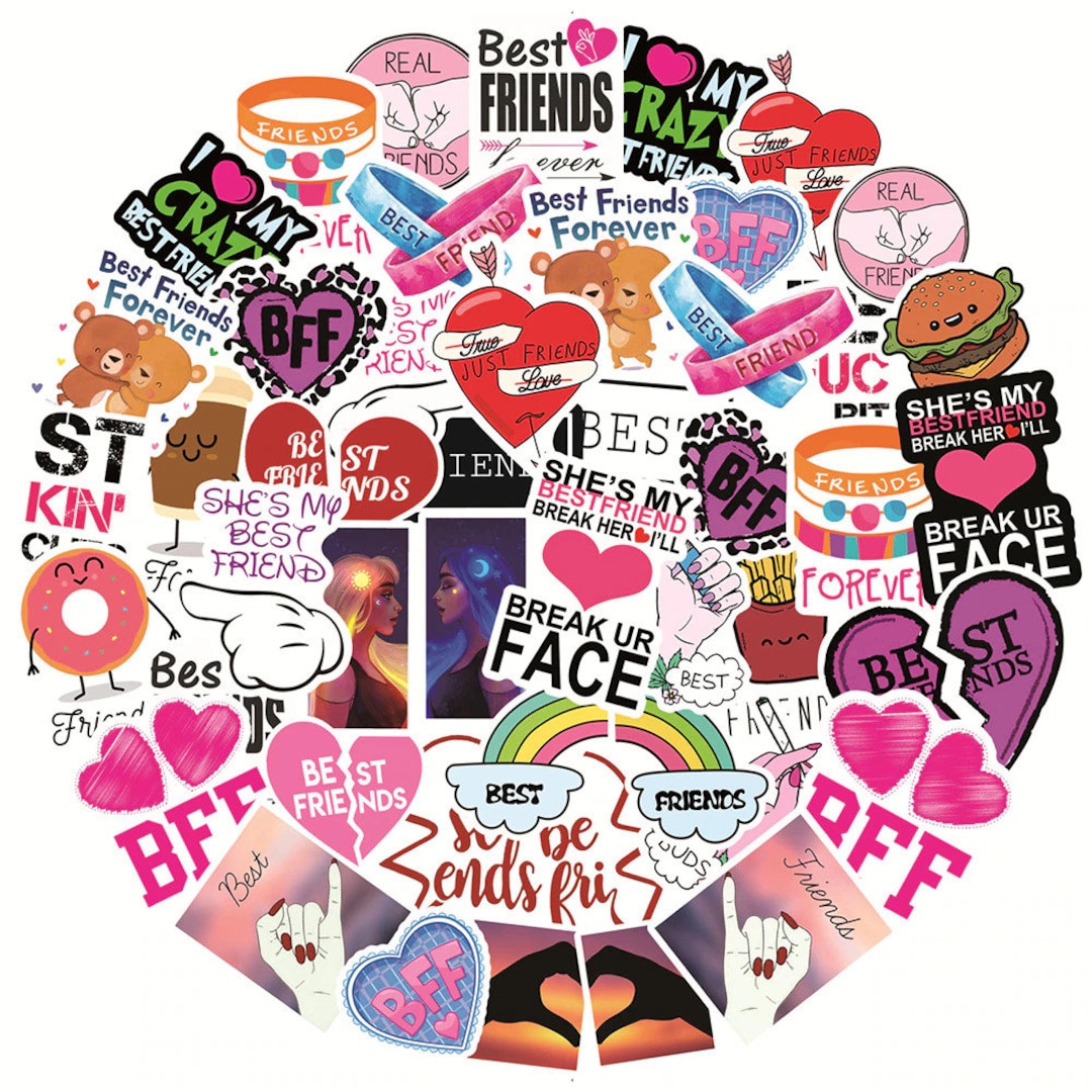 Best Friend Friendship Stickers, Laptop Aesthetic Stickers, Kids ...