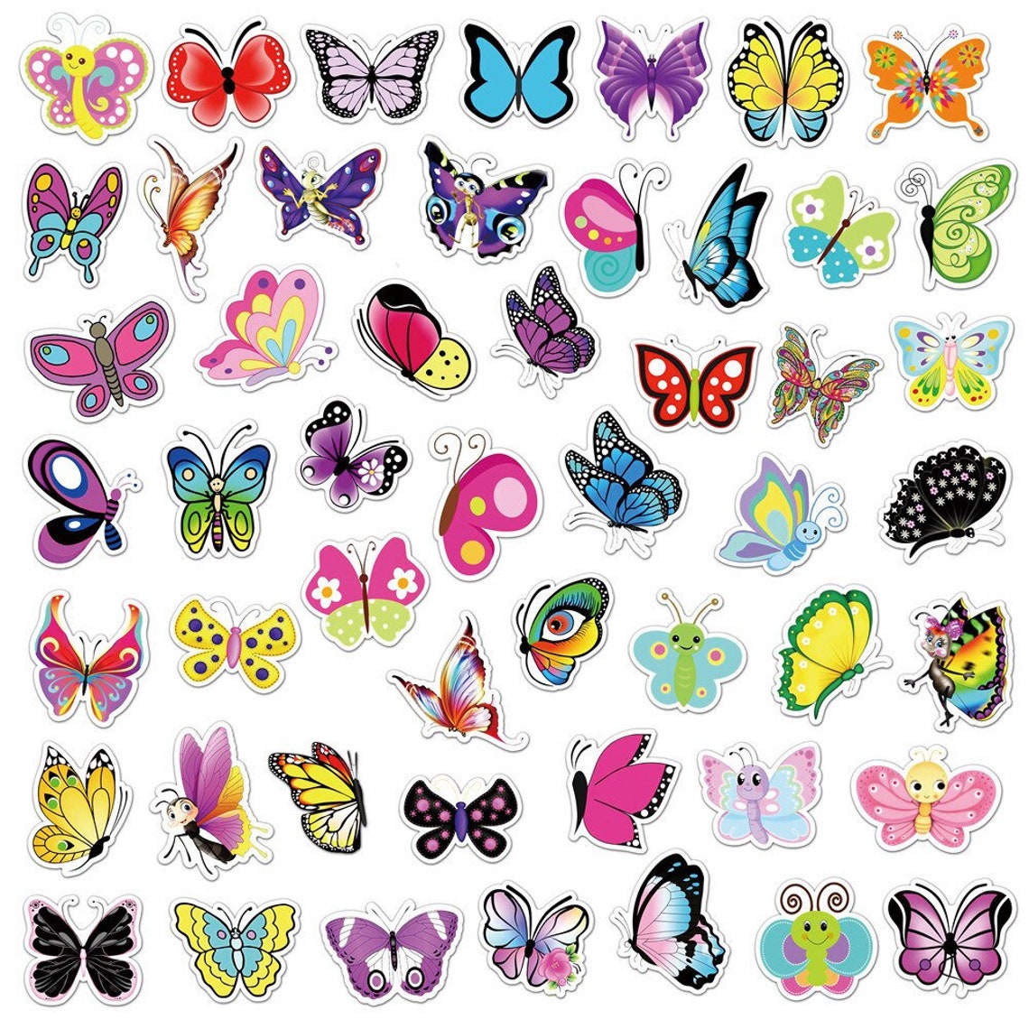 Cartoon Cute Butterfly Stickers | Etsy