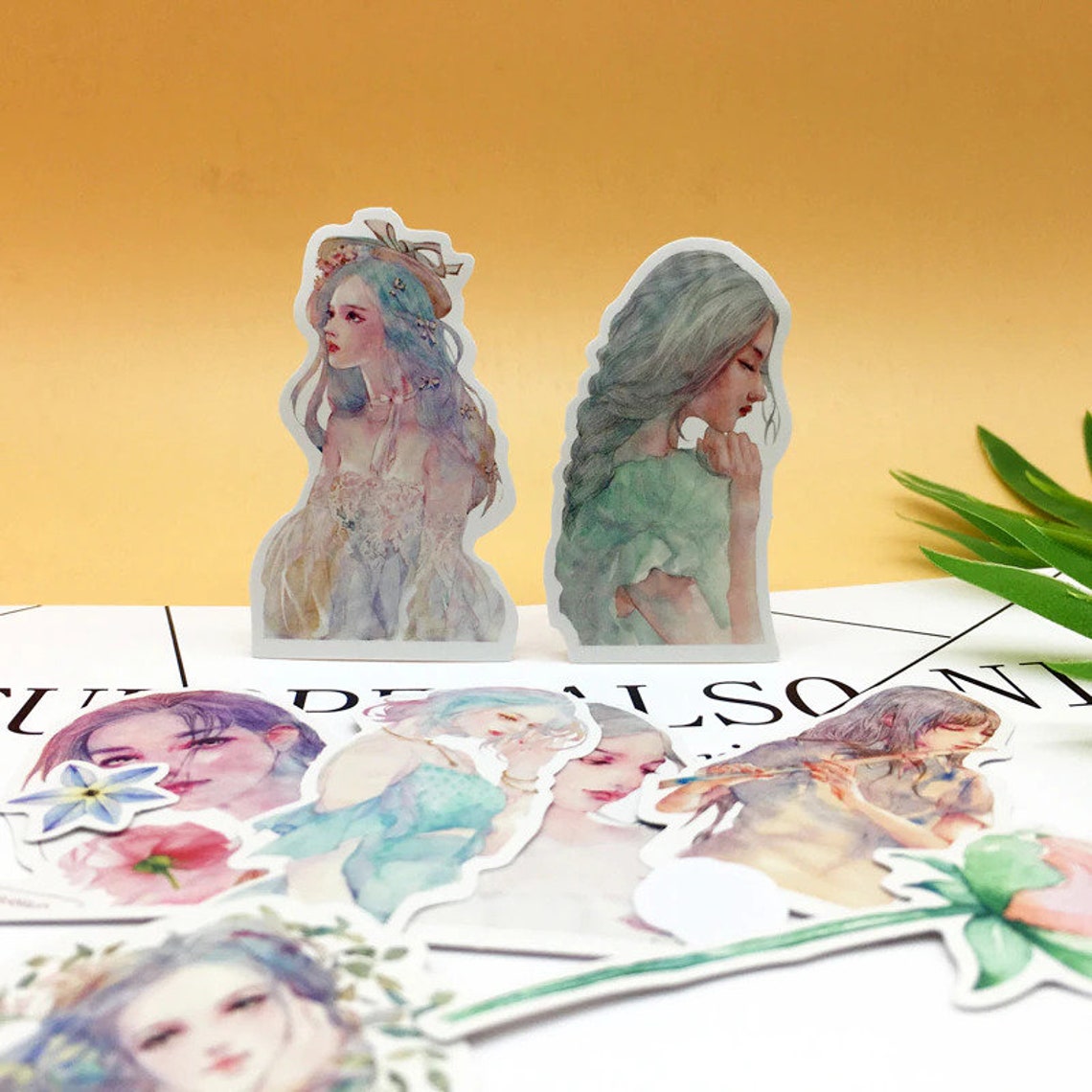 Kawaii Korean Girl Stickers Laptop Aesthetic Stickers Kids - Etsy