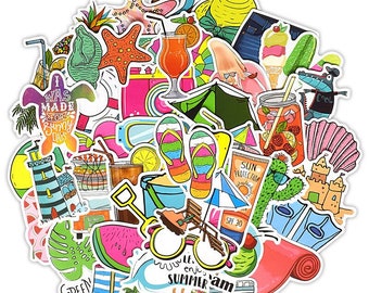 Summer Paradise Sticker Pack Beach Theme, Sticker Book, Sticker Labels ...