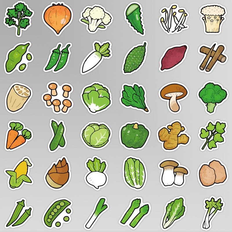 Creative Vegetables Stickers | Etsy