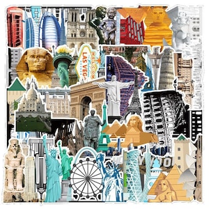 Travel City Landscape Stickers City Stickers Travel - Etsy