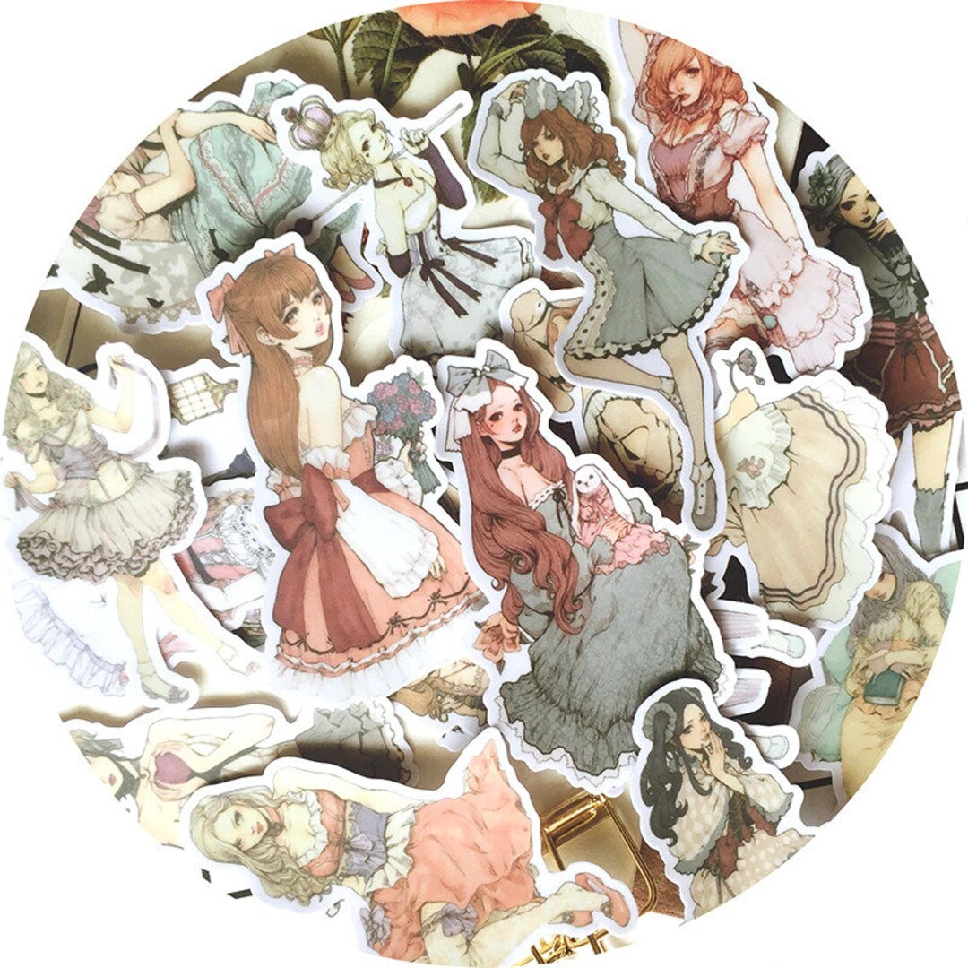 Retro Anime Girl Stickers, Anime Stickers, Japanese Stickers, Planner ...