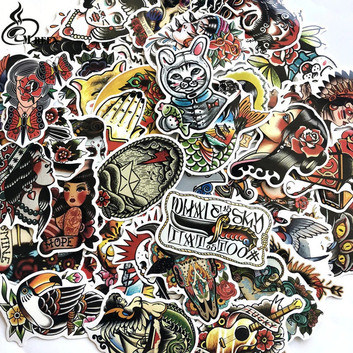 Cool Old School Tattoo Stickers Laptop Stickers Vinyl - Etsy