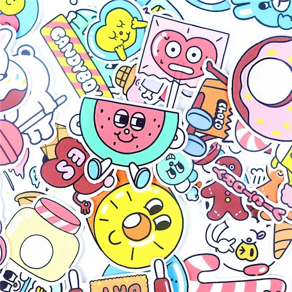Cute Candy Stickers Laptop Stickers Vinyl Stickers Pack - Etsy