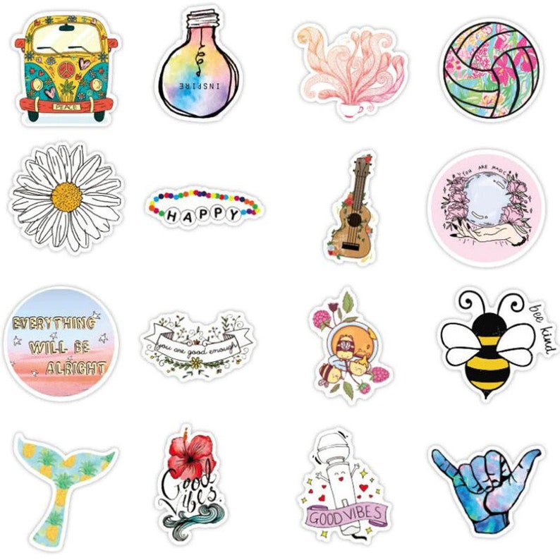 Good Vibes Stickers Laptop Aesthetic Stickers Kids Sticker - Etsy
