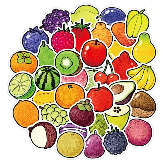 Mixed Fruit Stickers Laptop Aesthetic Stickers Kids Sticker | Etsy