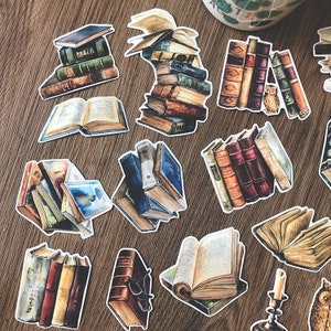 Vintage Library Books Stickers, Books Stickers, Love Reading, Literary ...