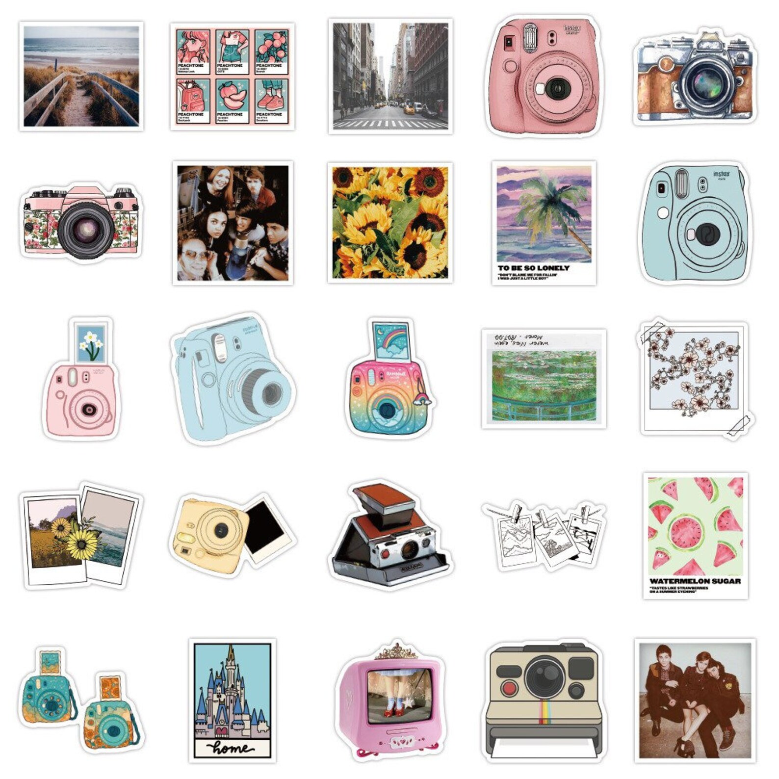 Cute Instant Camera Stickers | Etsy