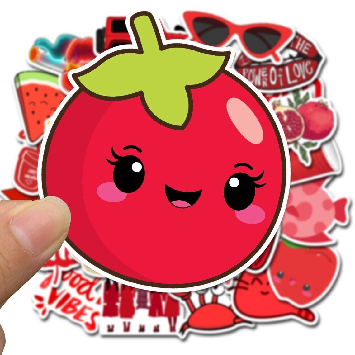 Cute Various Red Stickers | Etsy